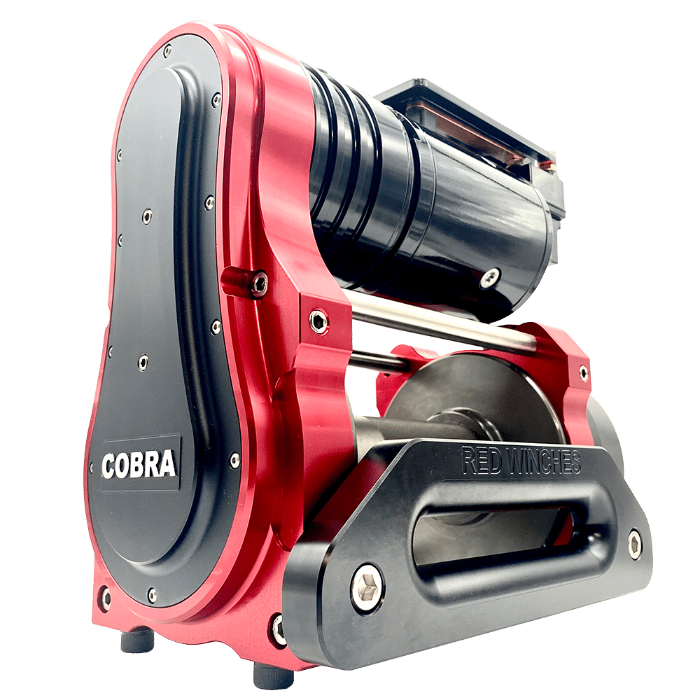 RED Winches Electric Winch - Cobra 2 Single Ox Motor, 12V, XL Drum Sta ...