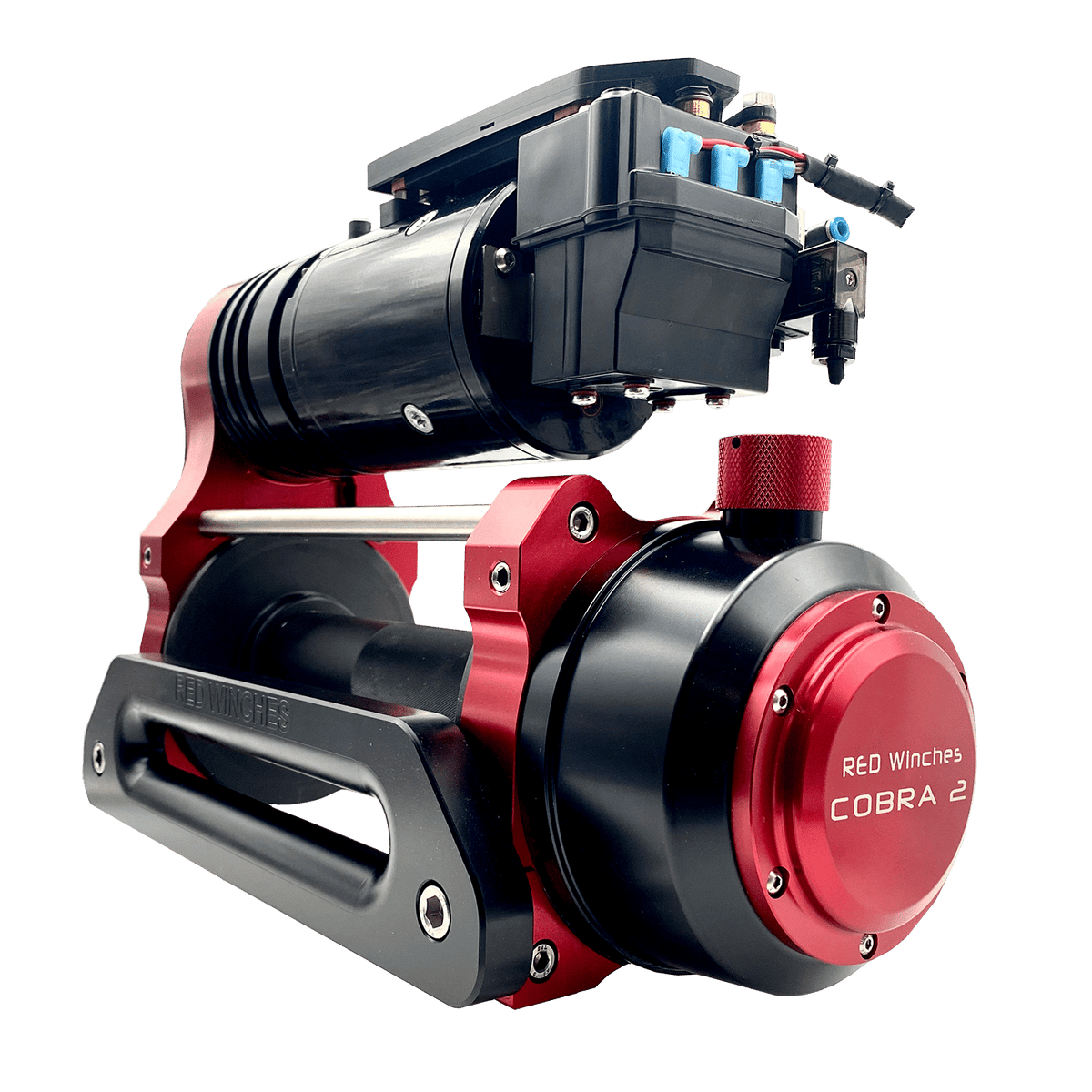RED Winches Electric Winch - Cobra 2 Single Ox Motor, 12V, XL Drum Sta ...