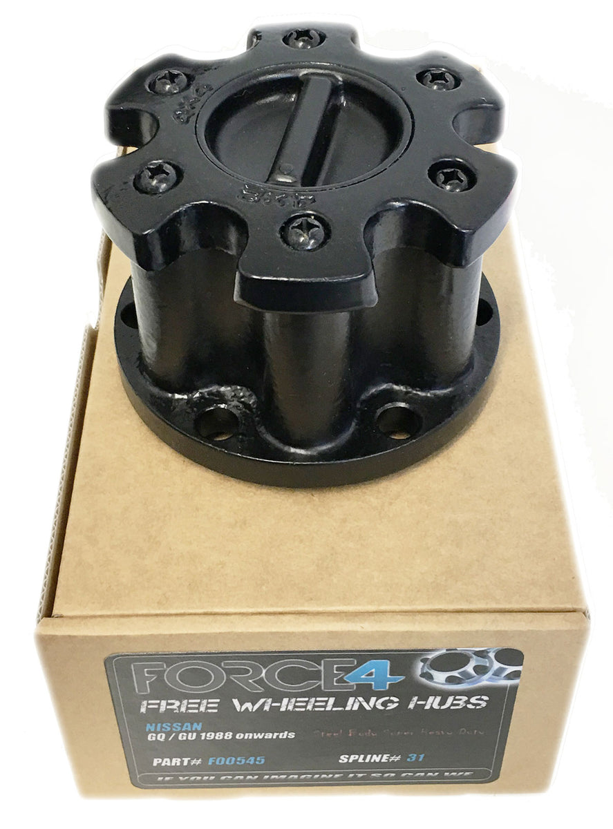Force4 Free Wheeling Hubs - 31 spline OEM style steel body, super heav